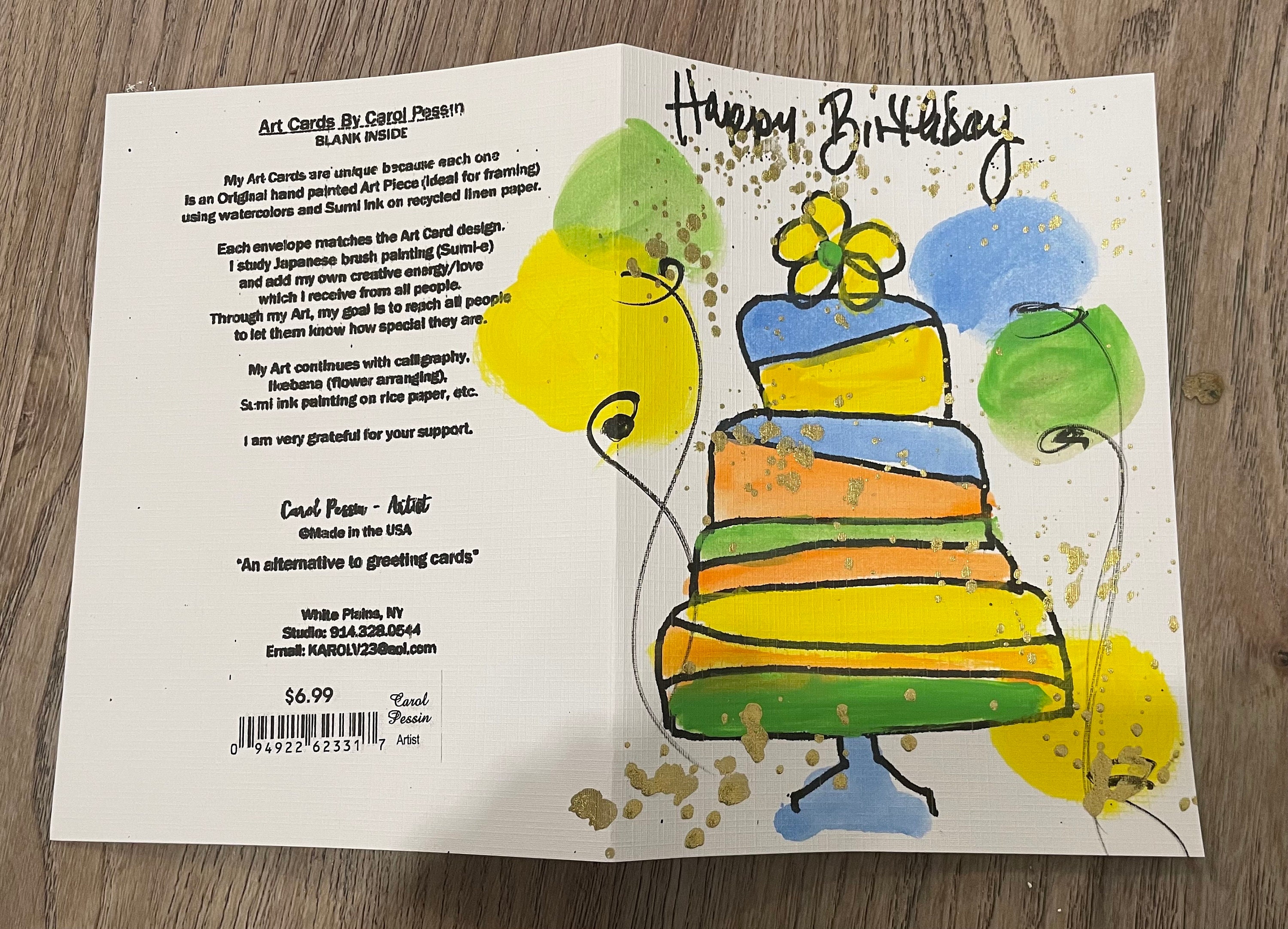 Custom Happy Birthday Hand-painted Greeting Cards - Etsy