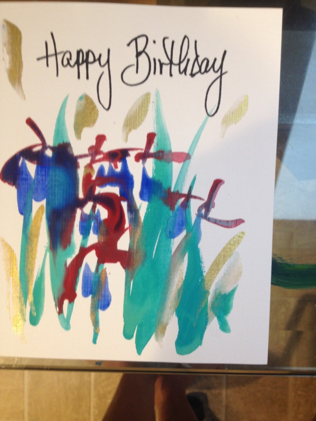 Custom Happy Birthday Hand-painted Greeting Cards - Etsy