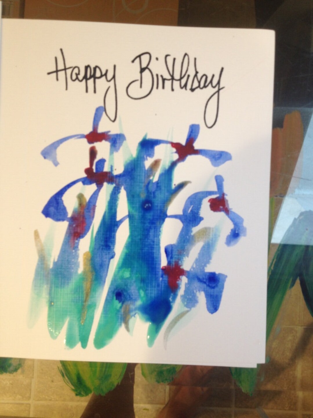 Custom Happy Birthday Hand-painted Greeting Cards - Etsy