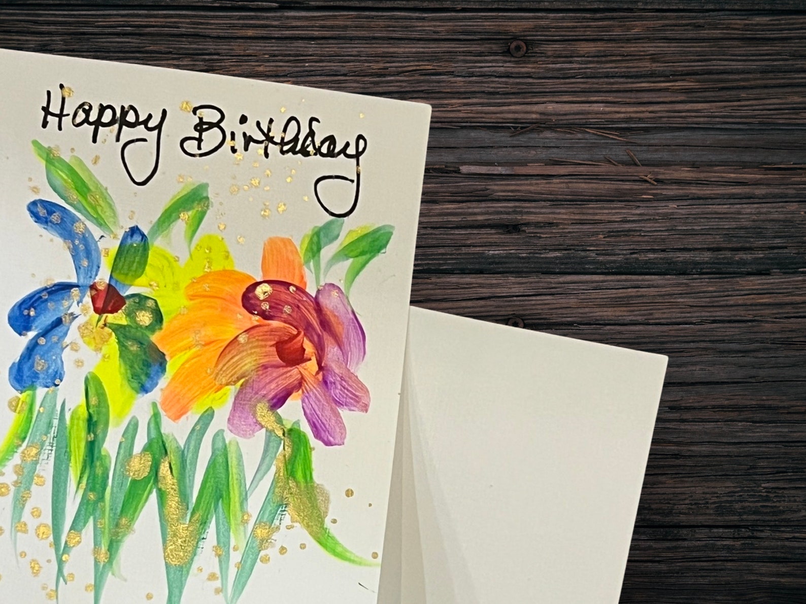 Custom Happy Birthday Hand-painted Greeting Cards - Etsy