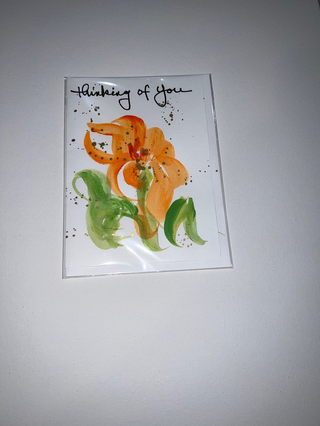 Hand Painted Art Greeting Cards by Carol Pessin Original Piece Thinking ...