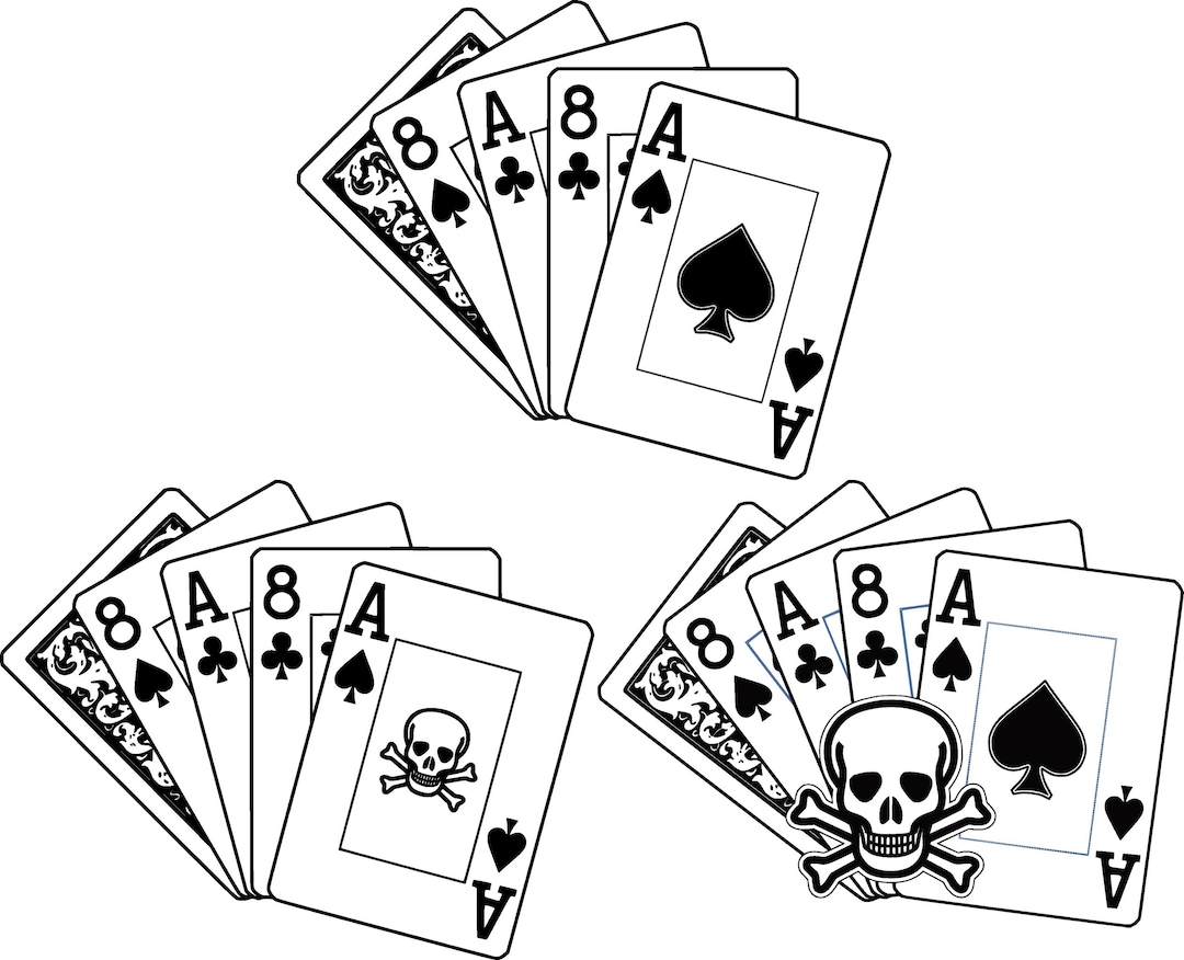 Dead Man's Hand SVG, PNG, PES (clubs and Spades) - Etsy
