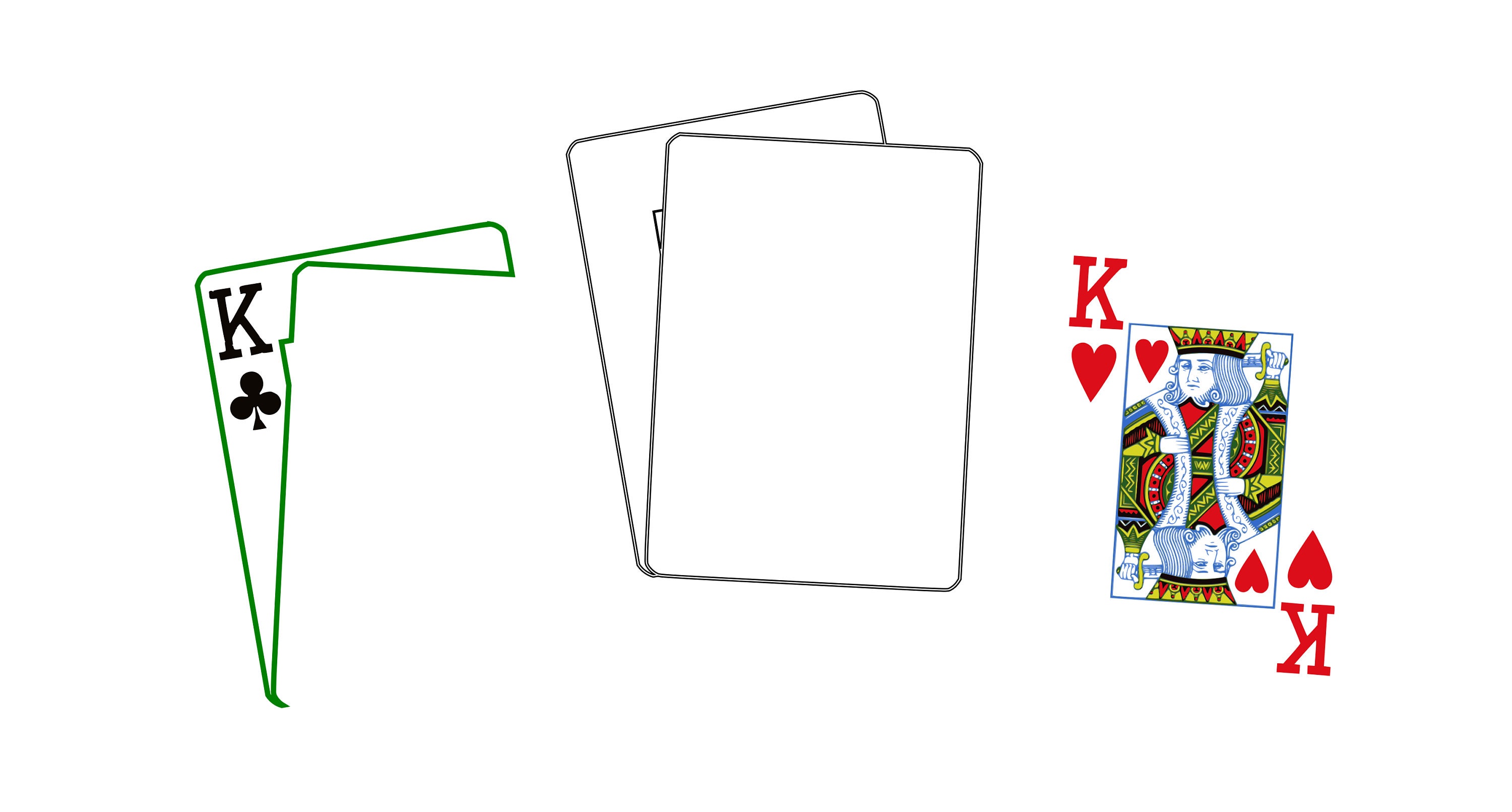 Build Your Own Two Card Hand, All 52 Playing Cards, Full Deck, Hearts ...