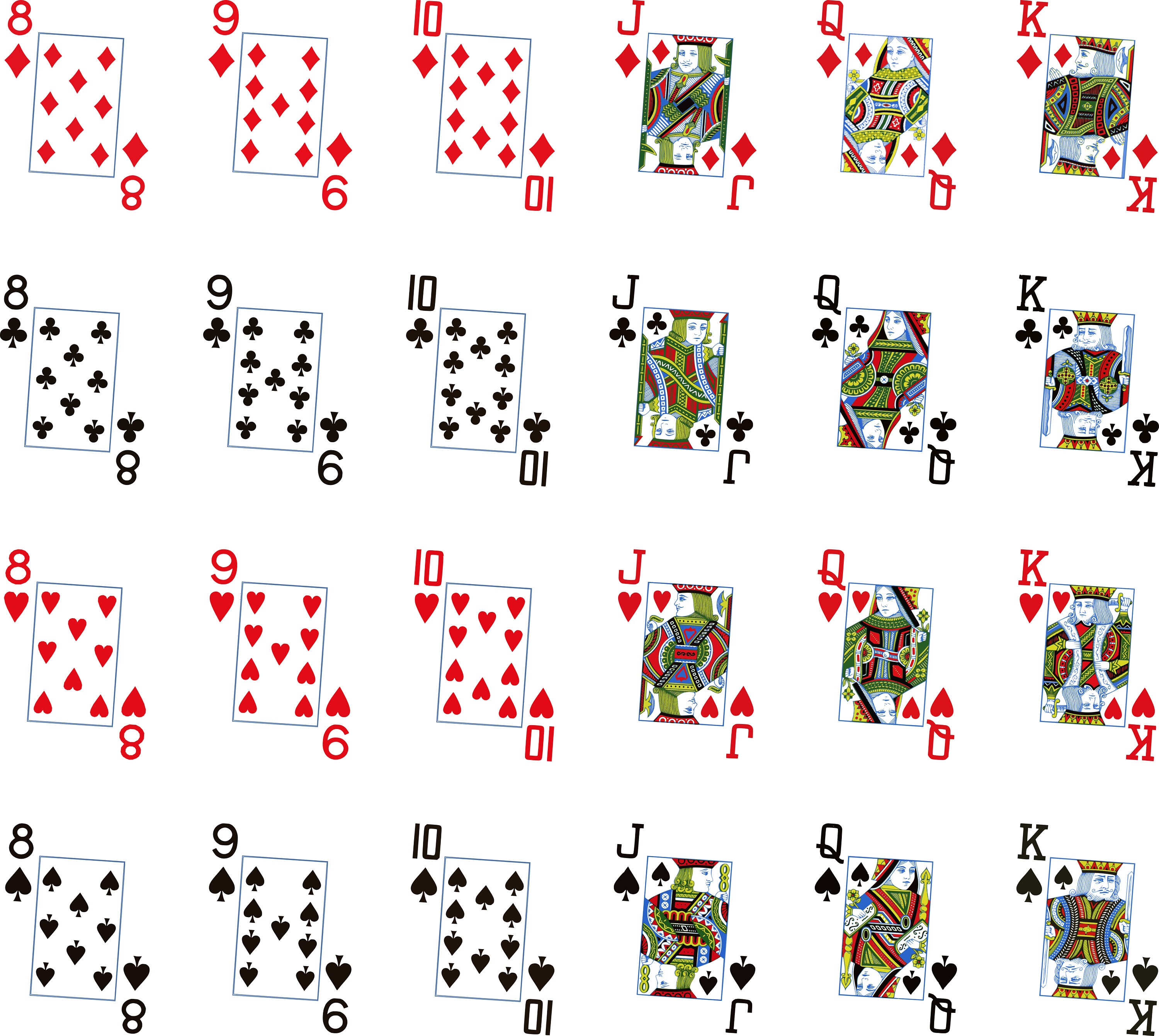 Build Your Own Two Card Hand All 52 Playing Cards Full Deck - Etsy