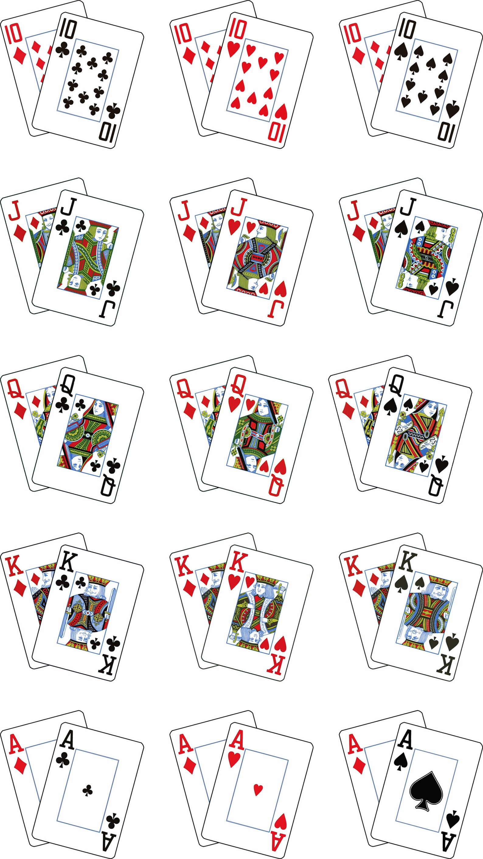 All High Card Pocket Pairs SVG PNG EPS Jpg File Cut Files for - Etsy