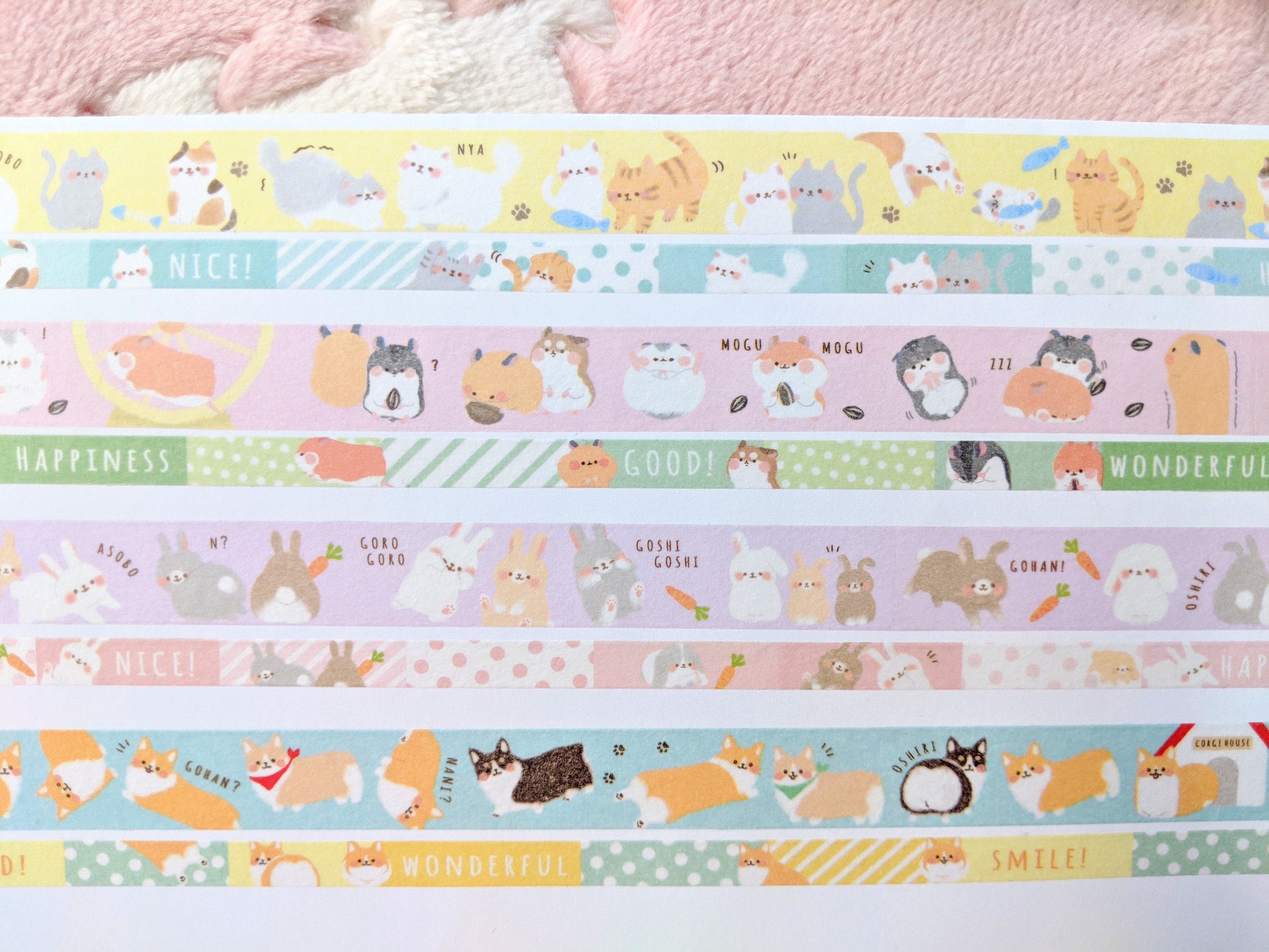 2 Rolls Cute Animal Washi Tape Set Kawaii washi tape masking | Etsy