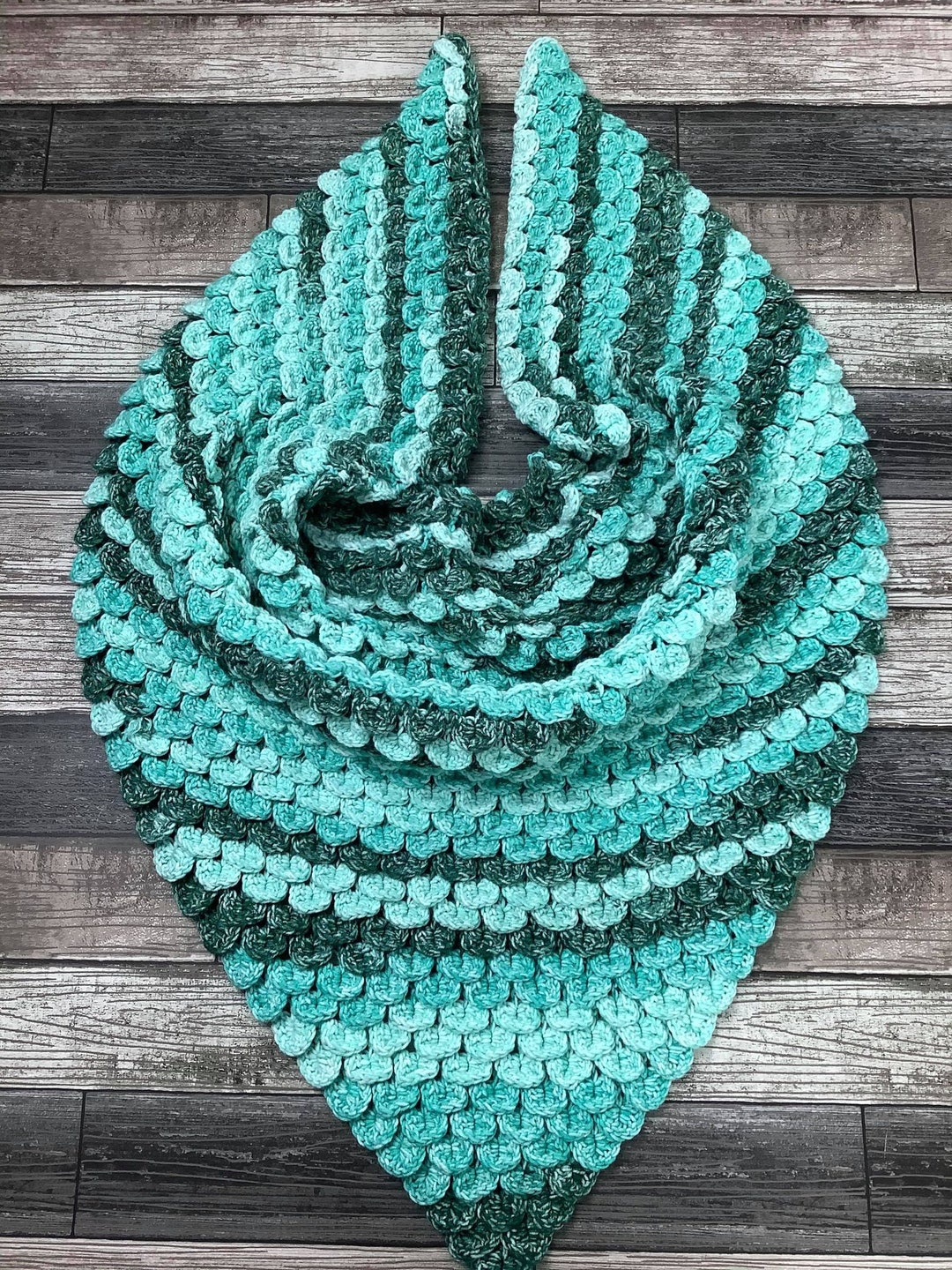 Crochet Crocodile Stitch Shawl, Soft Warm Wrap (60x30 In) - Etsy