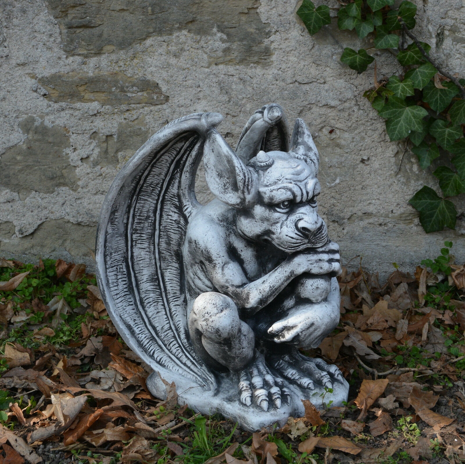 Dog gargoyle winged creature gargoyle statue mythological | Etsy