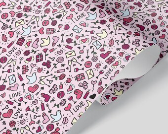Romantic Wrapping Paper - Etsy