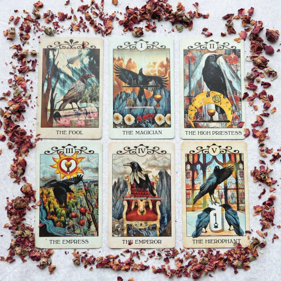 Crow Tarot Deck 78 Tarot Cards MJ Cullinane TAROT CARDS | Etsy