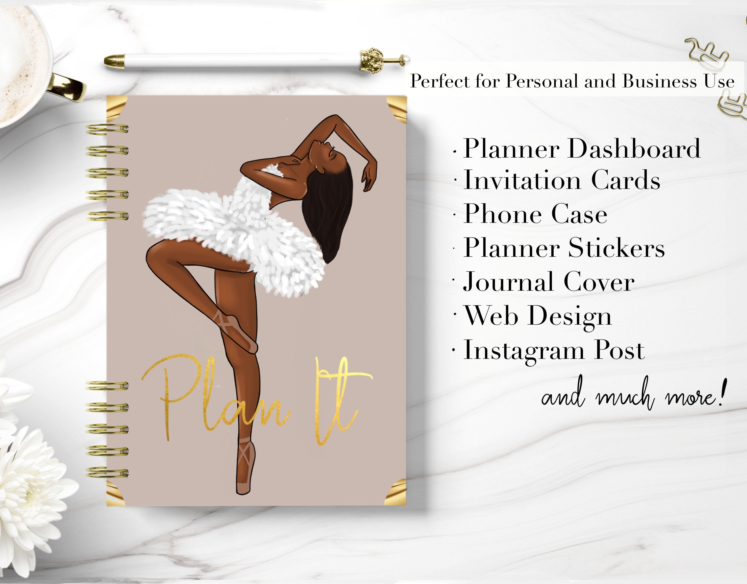 Ballerina Clipart Black Ballerina Clipart African American - Etsy