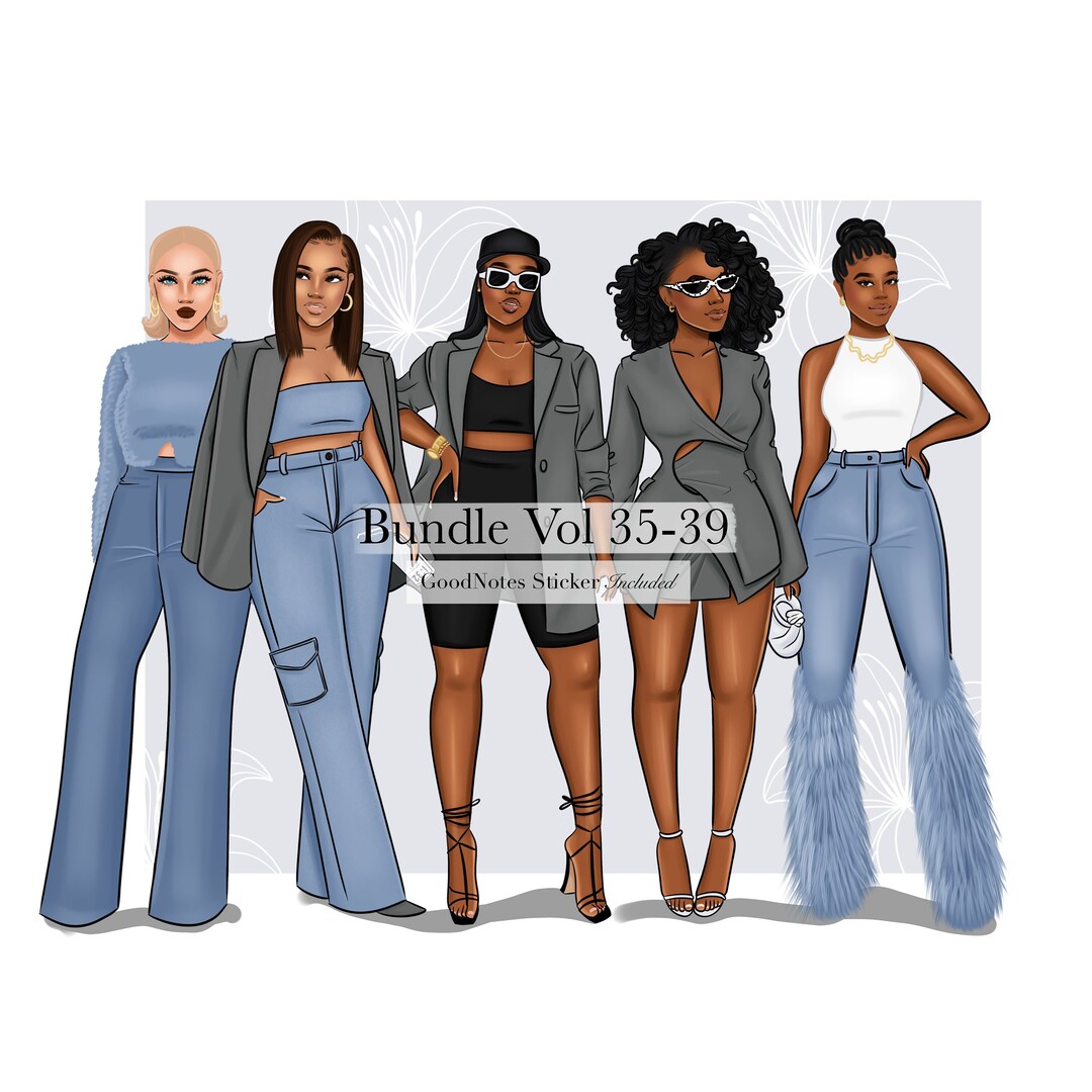 BUNDLE Vol. 35-39| Clipart, Fashion Clipart, Woman Clipart, Digital ...