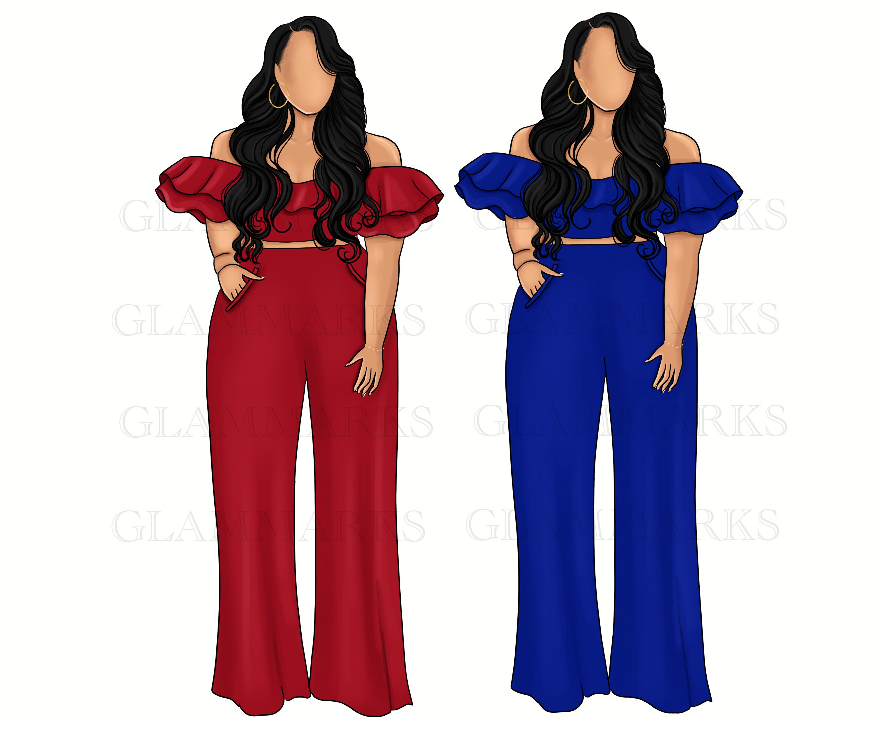 Curvy Clipart Fashion Clipart Plus Size Clipart Digital - Etsy Canada
