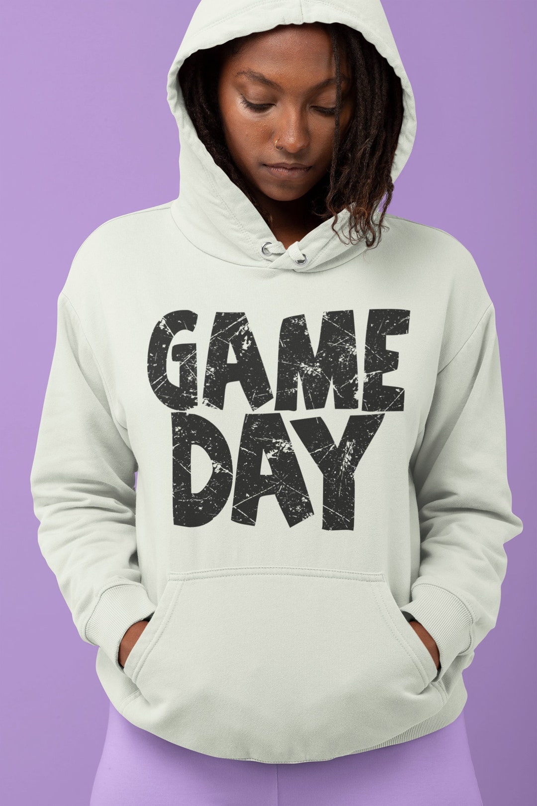 Game Day Png, Game Day Black Letters Distressed Vintage Retro Style ...