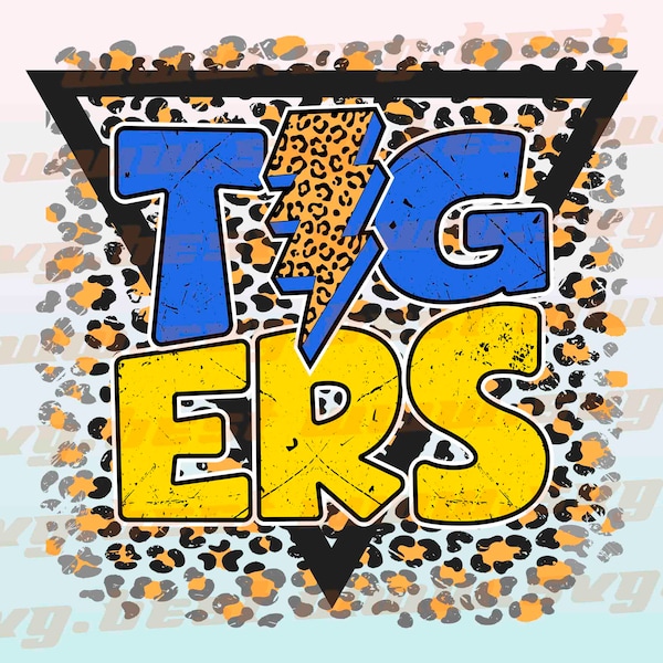 Royal Blue Tigers Svg - Etsy