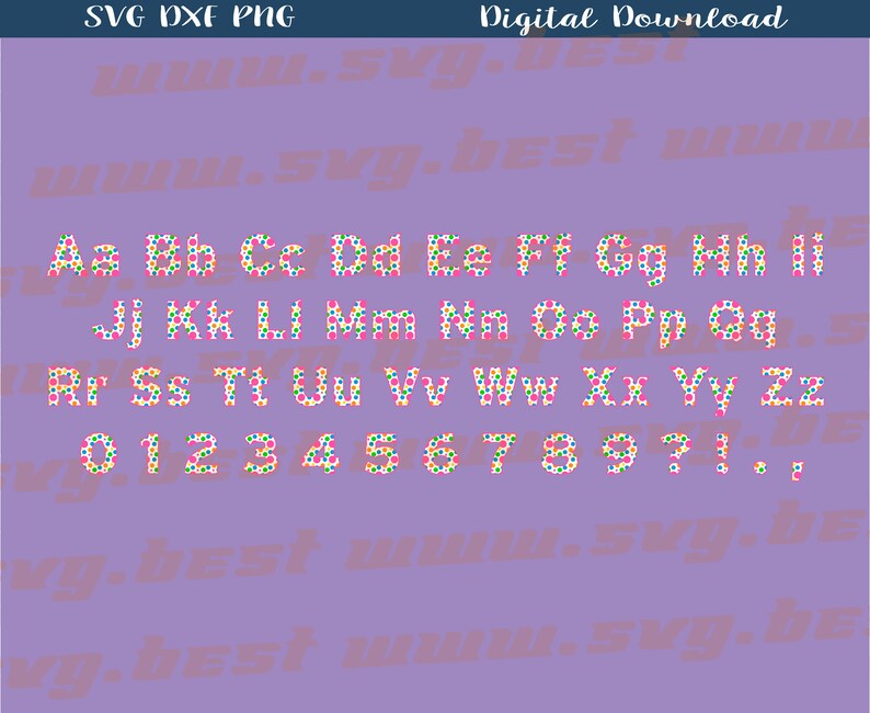 Polka Dot Alphabet Clipart: SVG, DXF, PNG (digital Download) - Etsy Canada