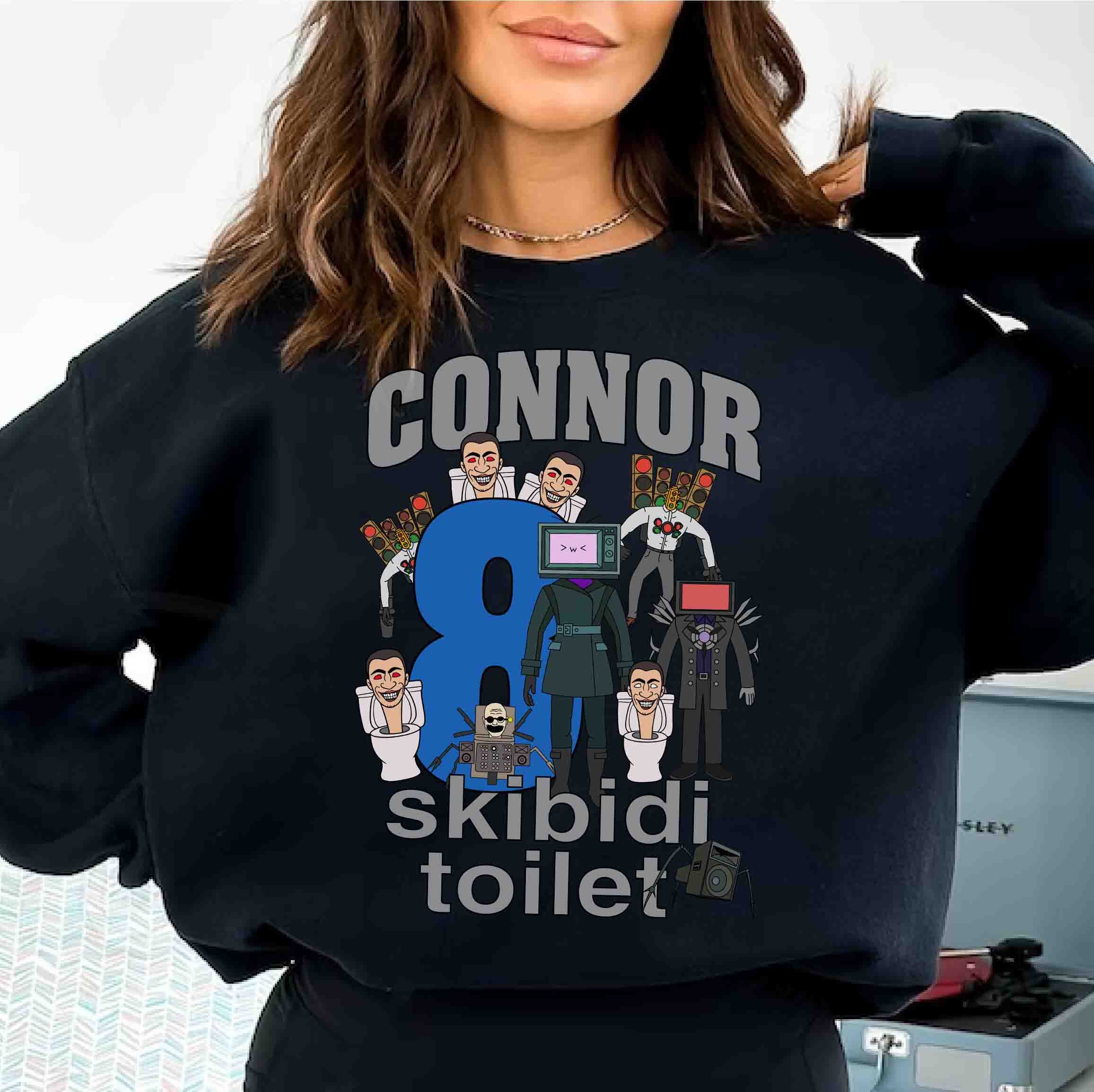 Skibidi Toilet Birthday PNG: Custom Name & Age T-shirt Design (digital ...