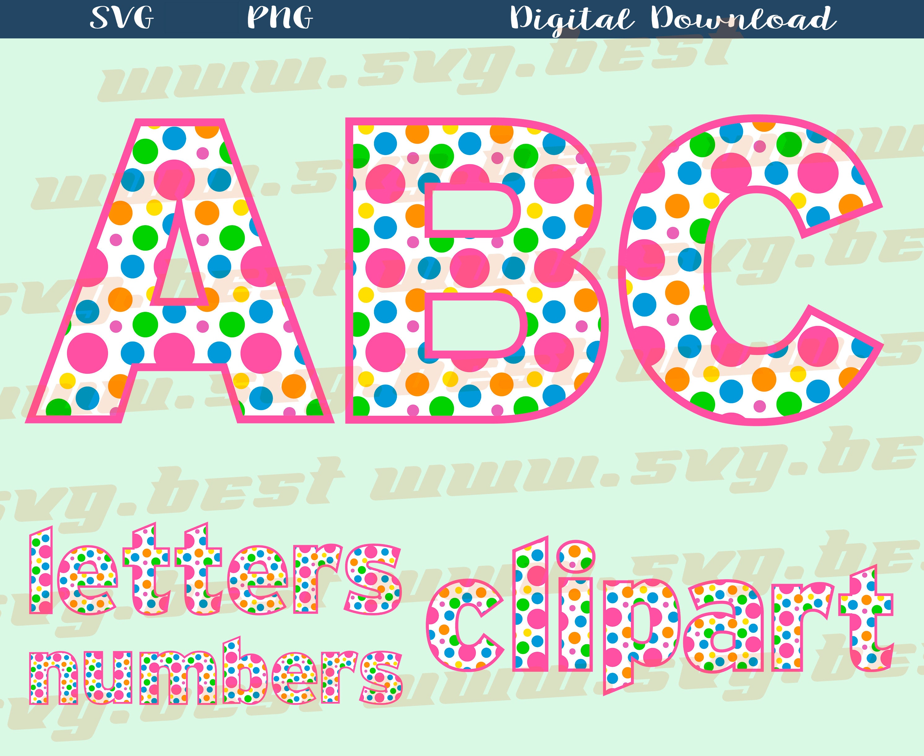 Polka Dot Alphabet Svg, the Best Quality Alphabet for You, Polka Dot ...