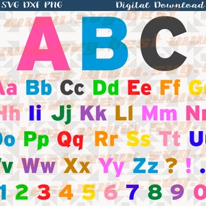 Сolor Alphabet Svg, Birthday Alphabet Png, Color Letters, Clipart of ...