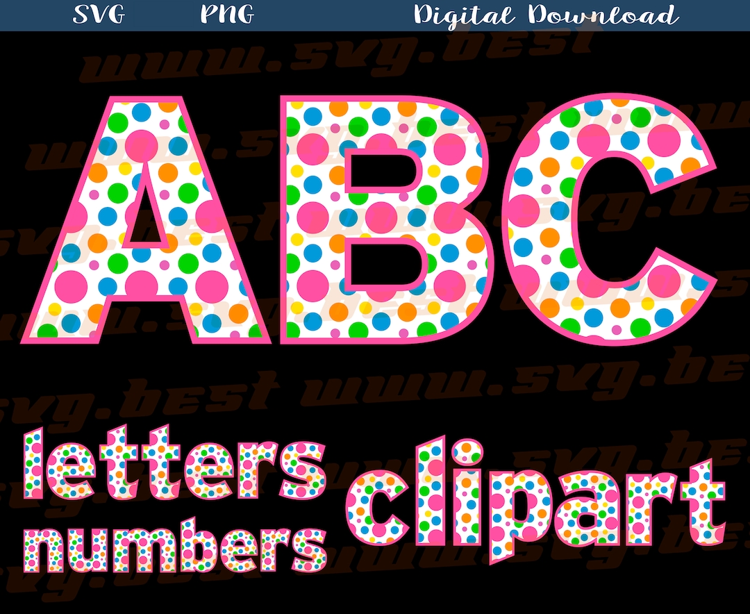 Polka Dot Alphabet Svg, the Best Quality Alphabet for You, Polka Dot ...