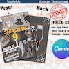 Predator Birthday Card, Kids Birthday Party Invitation Card Editable ...