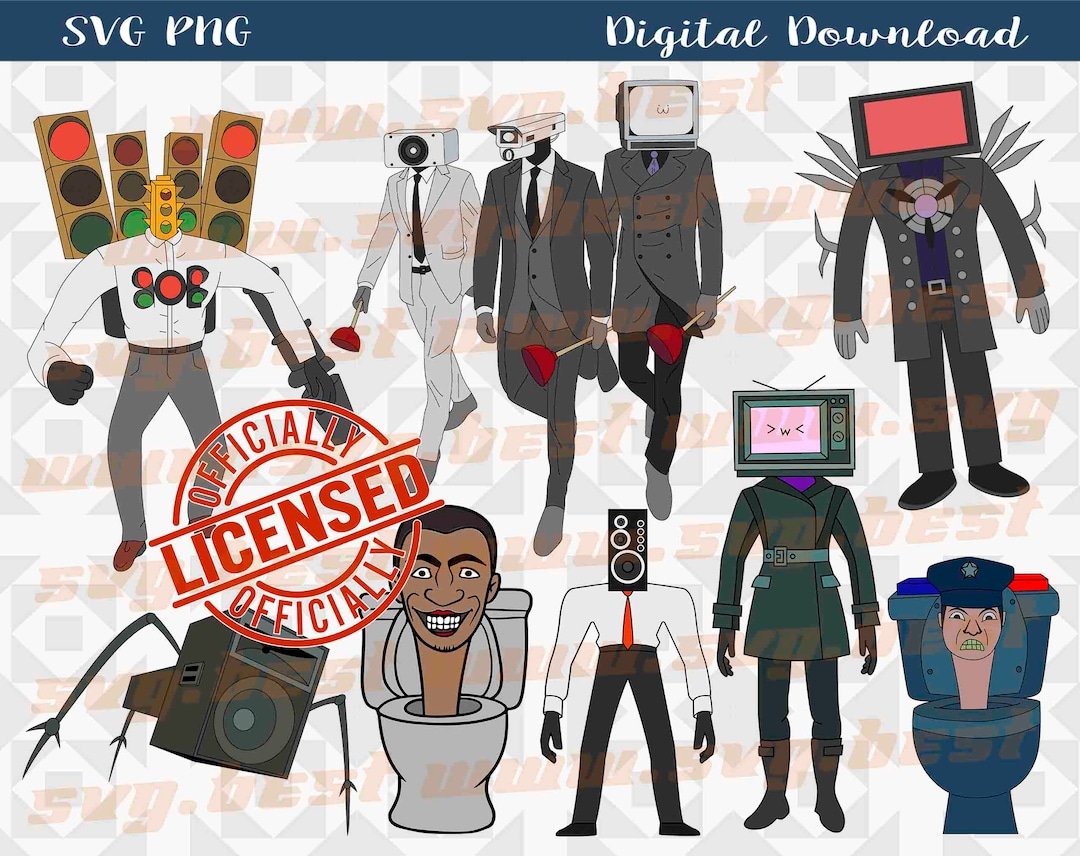 Skibidi Toilet Svg Png 300 Dpi, Designs for T-shirt, Vector Files ...