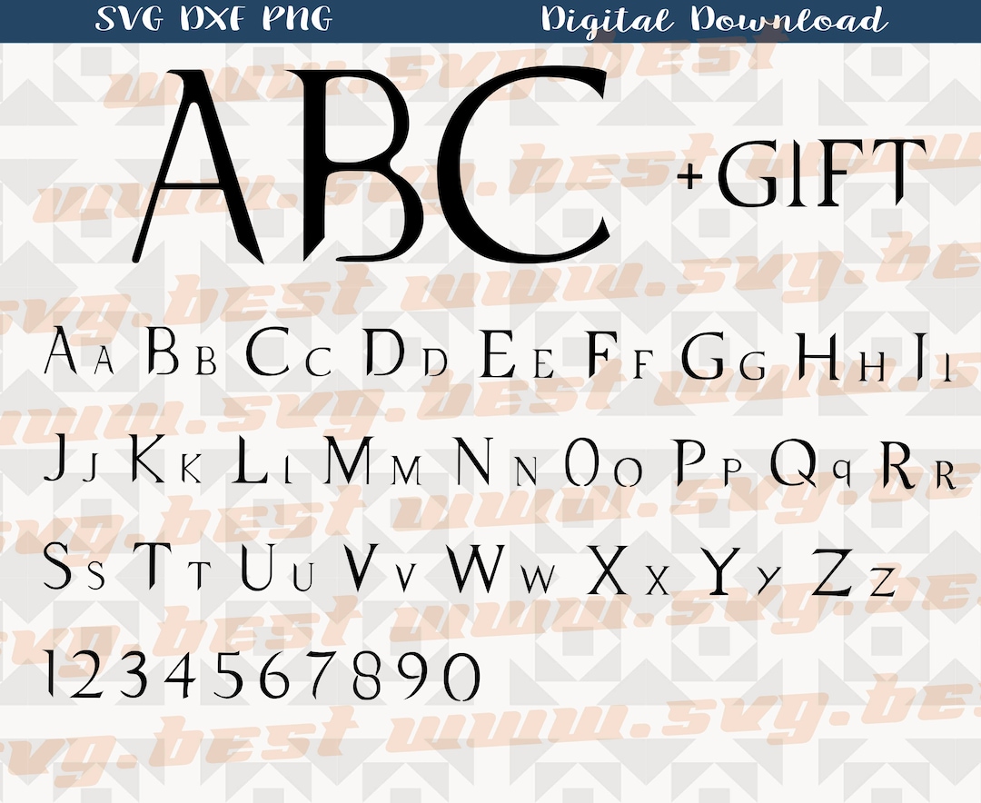 Alphabet SVG PNG Files: Vector Clipart Bundle (digital Download) - Etsy