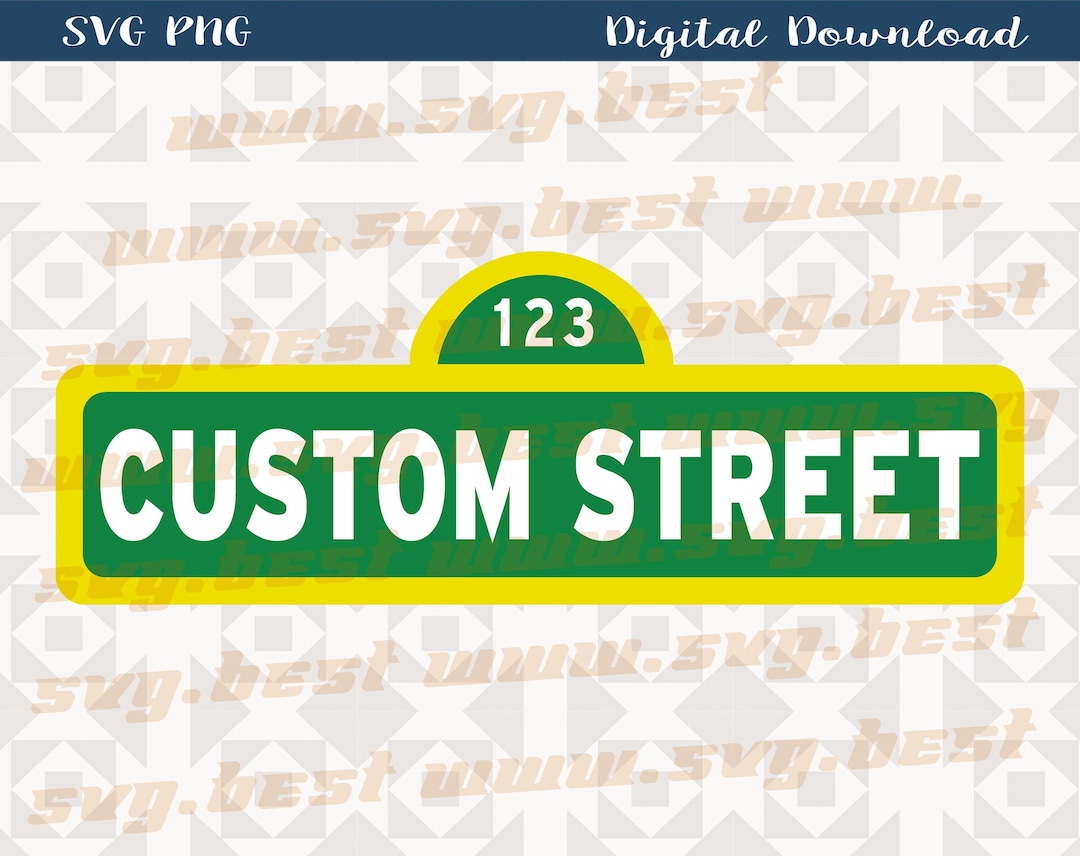 Custom Street Sign SVG PNG: Personalized Design (digital Download) - Etsy