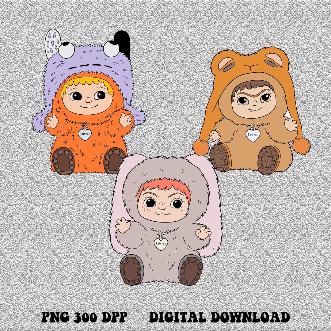Cartoon Monsters PNG: Coquette Bow Doll, Funny Clipart (digital ...