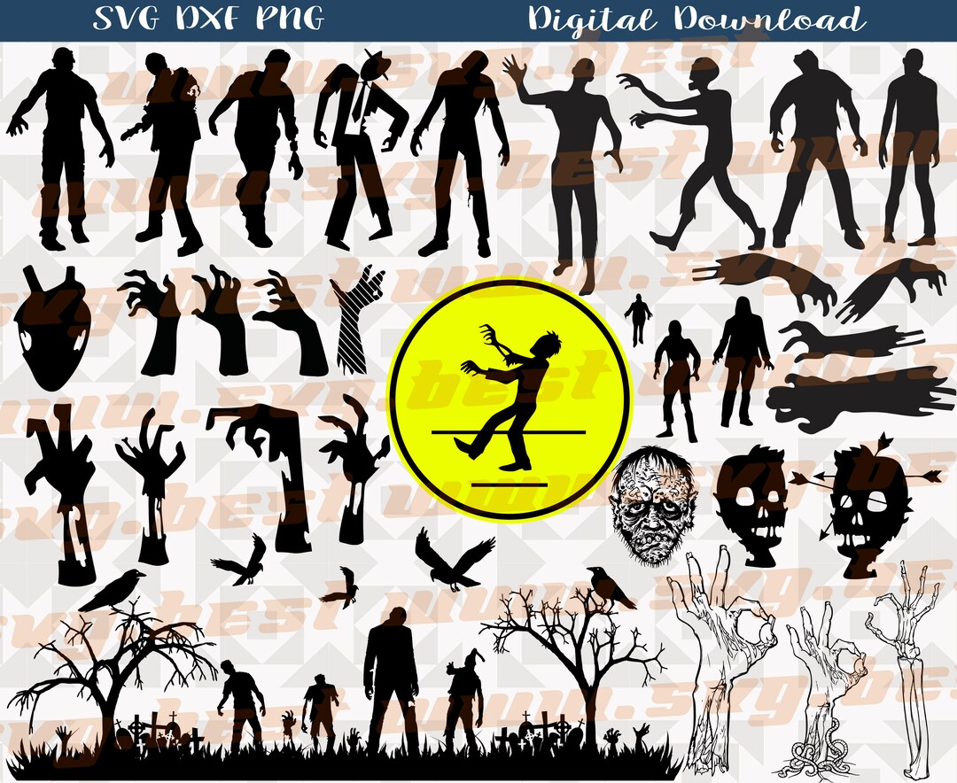 Zombie Svg, Halloween Svg, the Best Quality Design for You, Vector ...