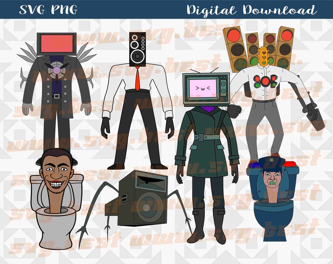 Skibidi Toilet svg png 300 dpi Designs for t-shirt Vector - Etsy México