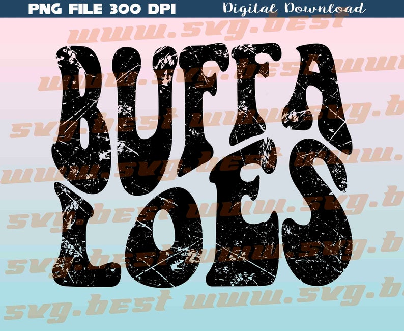 Buffaloes Png, Buffaloes Distressed Png, Black and White Colors ...