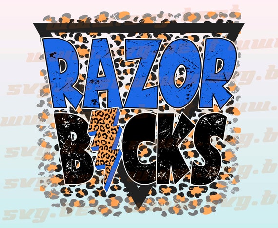 Razorbacks Png Team Razorbacks Royal Blue Distressed Leopard - Etsy