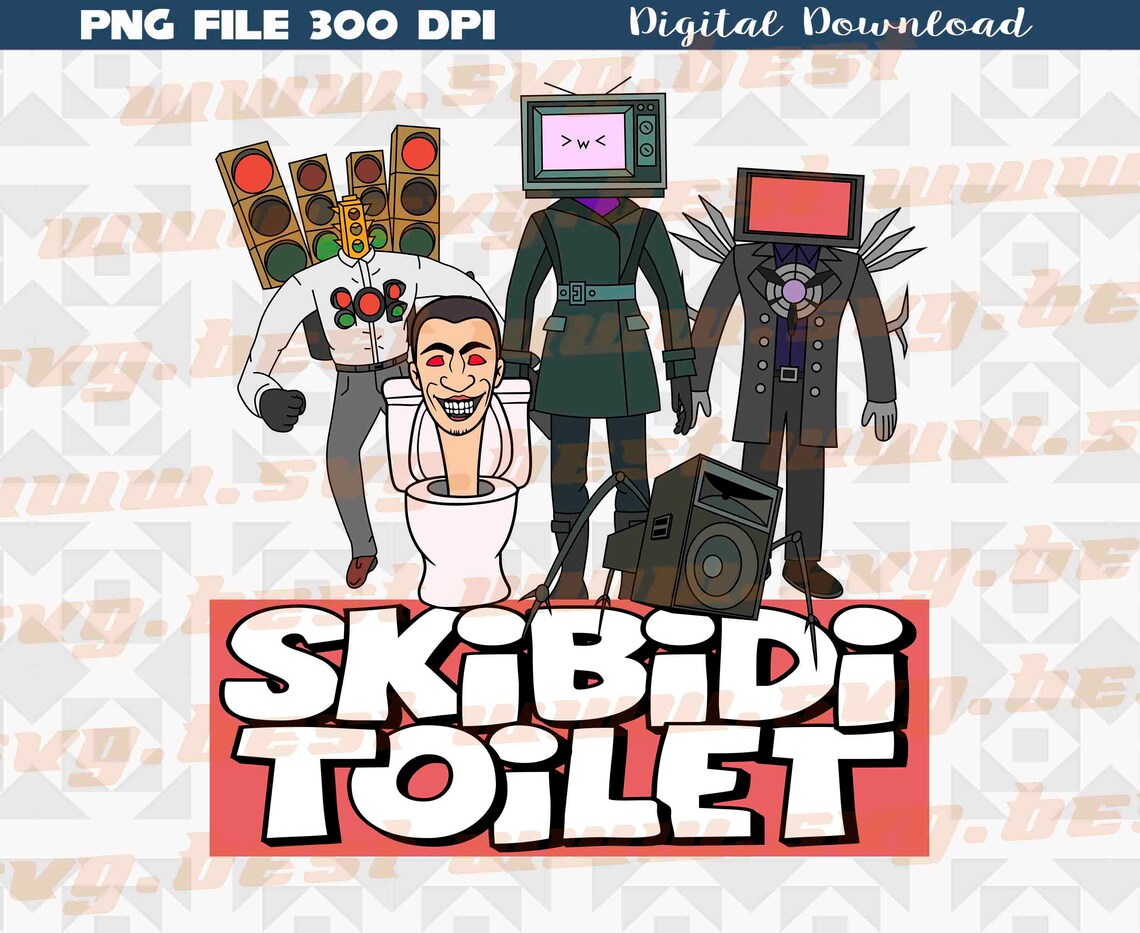 Skibidi Toilet PNG Clipart Bundle: T-shirt Design (digital Download) - Etsy