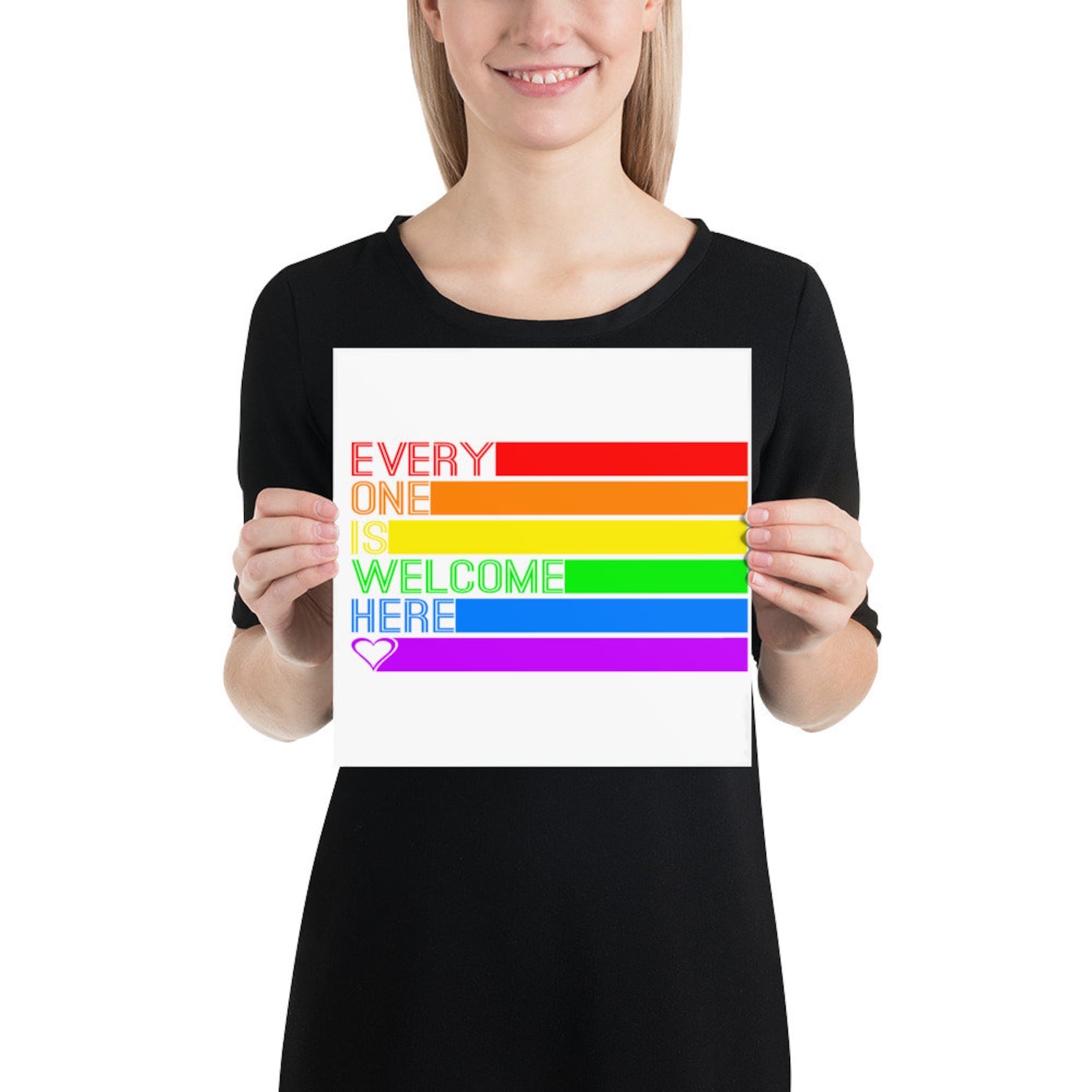 Everyone is Welcome Here | LGBT Pride Poster | Wall Print LGBT Pride ...