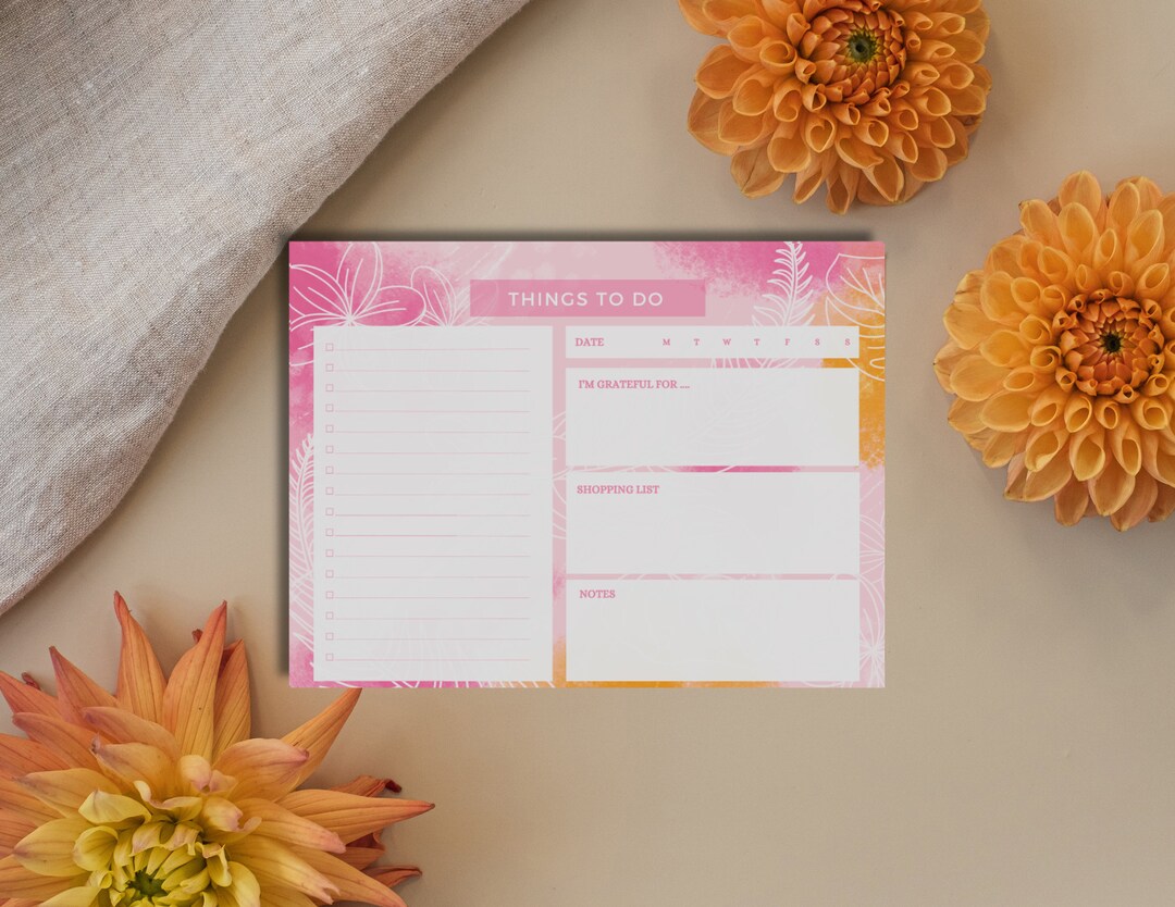 Things to Do List - Simple Tasks List Printable - Productivity Planner ...