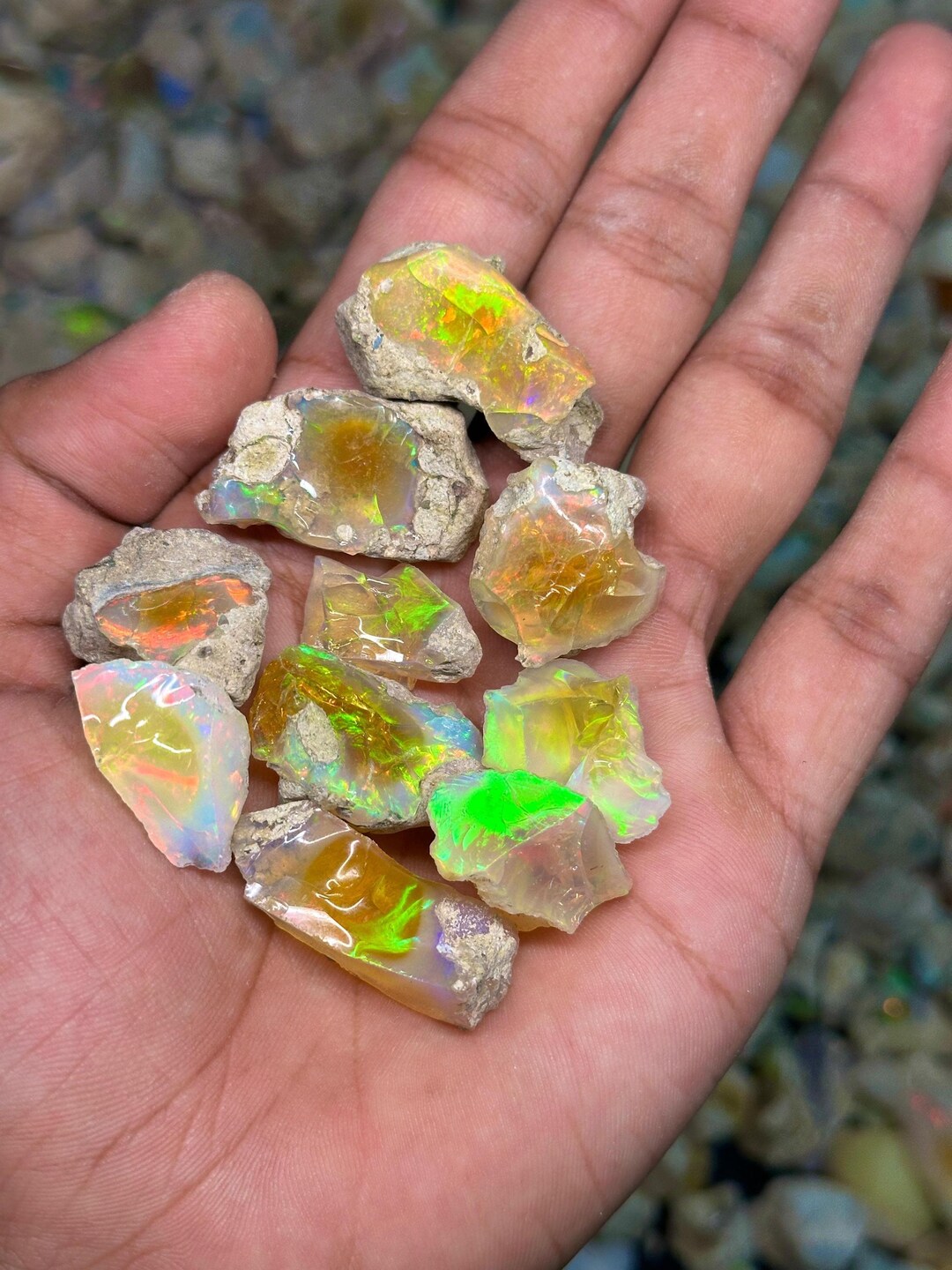 Large Ethiopian Welo Opal Rough Lot: Fire Opal Crystal - Etsy