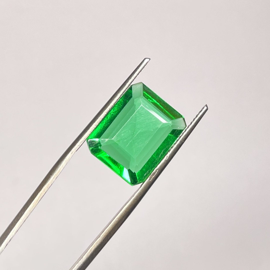 Emerald Octagon Shape Faceted Stone, 15x12x6 MM Jewelry Making Stone, 8 ...