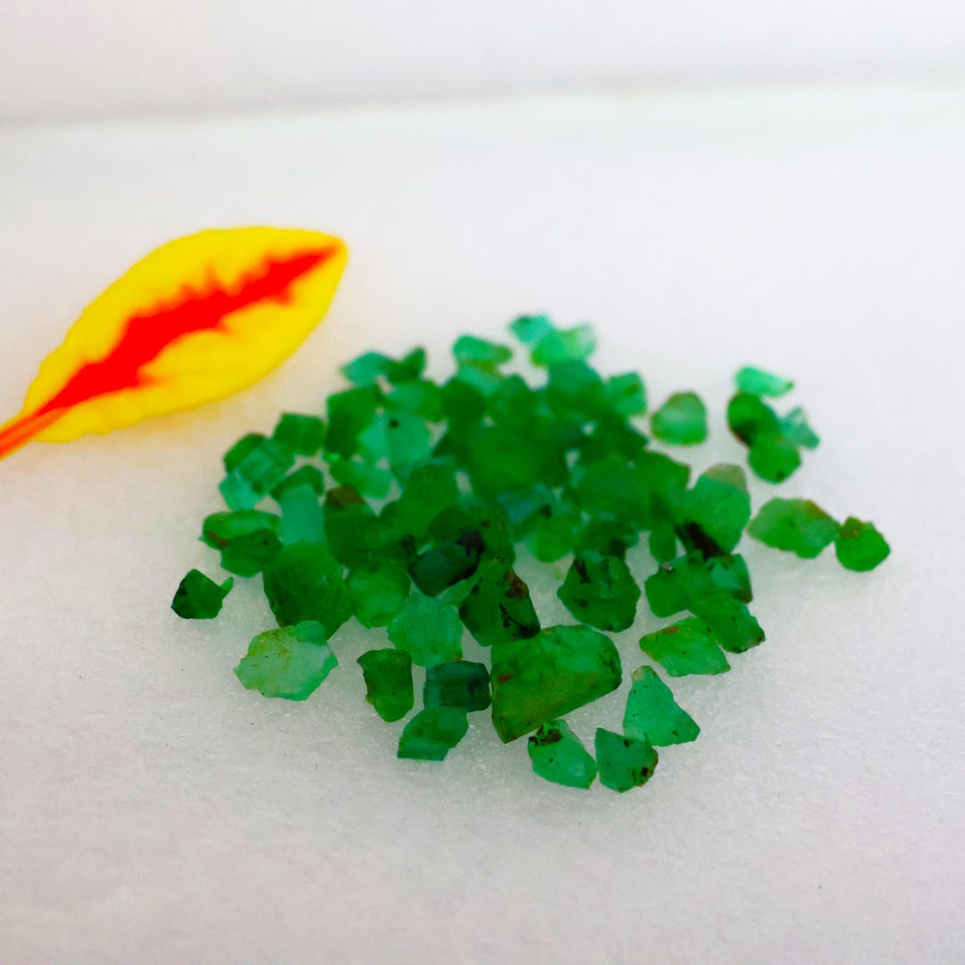 Raw Zambia Emerald Pieces: Natural Rough Green Crystals, May Birthstone ...