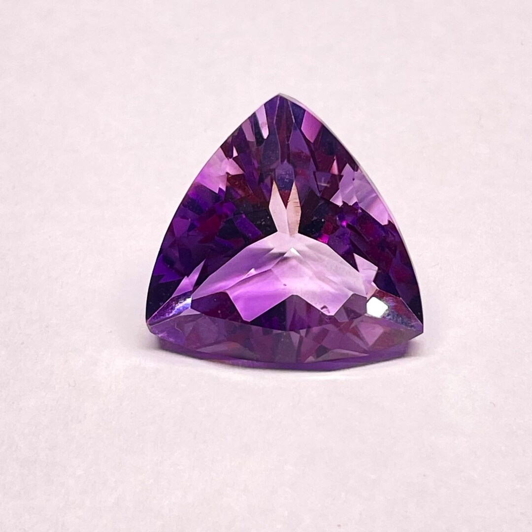 Amethyst Loose Stone Trillion Step Cut Natural Purple Gemstone for ...