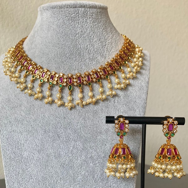 Indian Ruby Necklace - Etsy