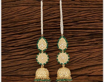 Jhumka With Hair Chain - Etsy