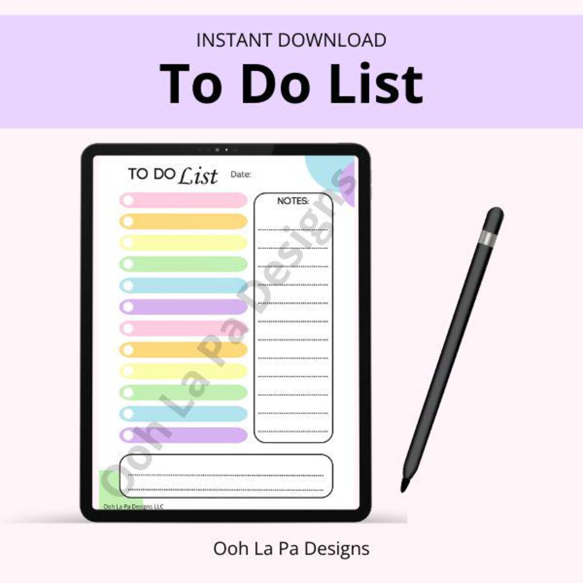 To Do List - Pastel Rainbow Theme Digital Download - Etsy