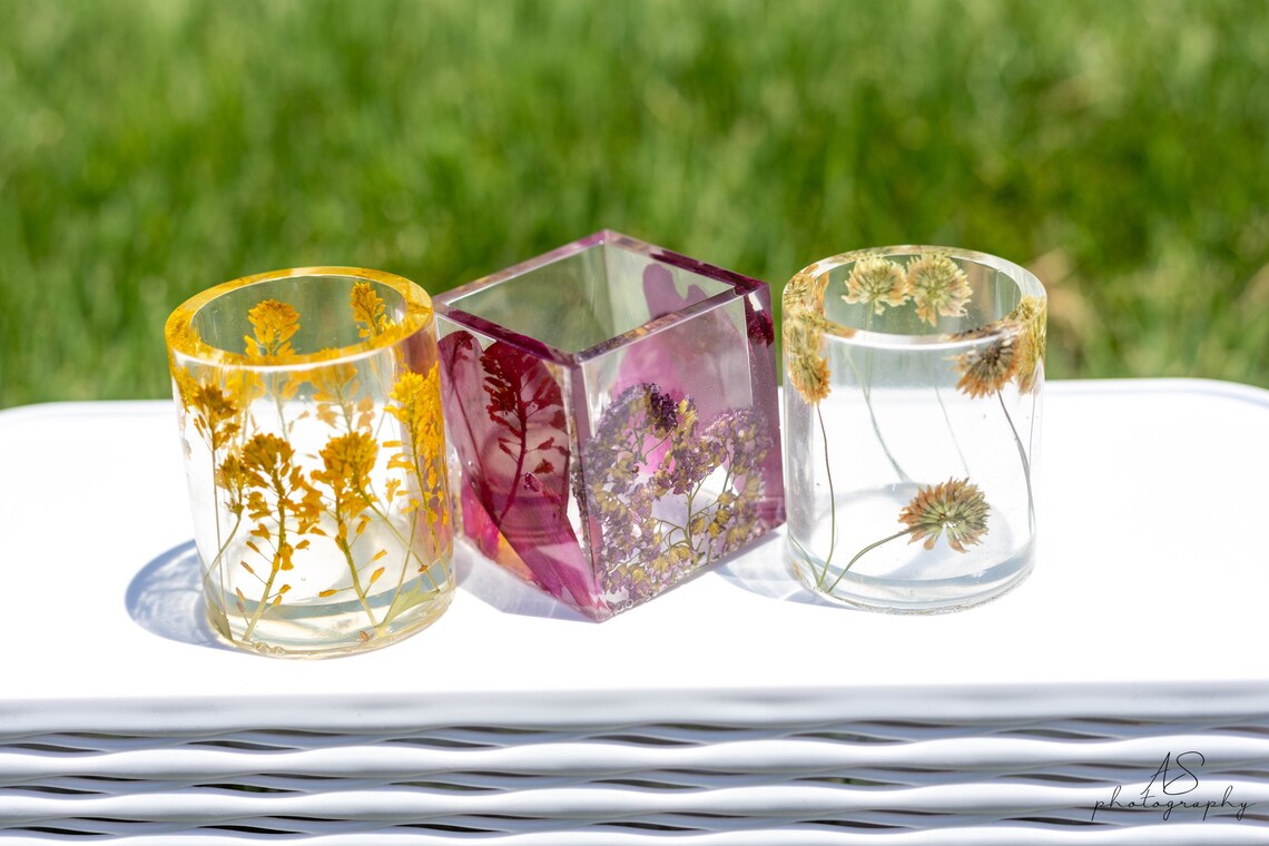 Dried Flower Resin Cup - Etsy