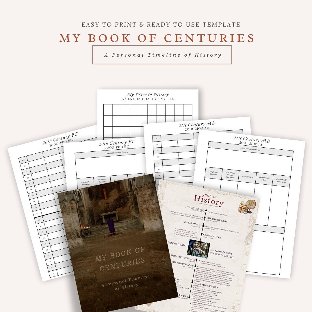 Charlotte Mason Book of Centuries: Catholic Homeschool Timeline, Art ...
