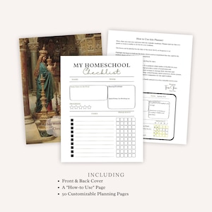Homeschool Student Planner: Undated Weekly Checklist, Catholic Art ...