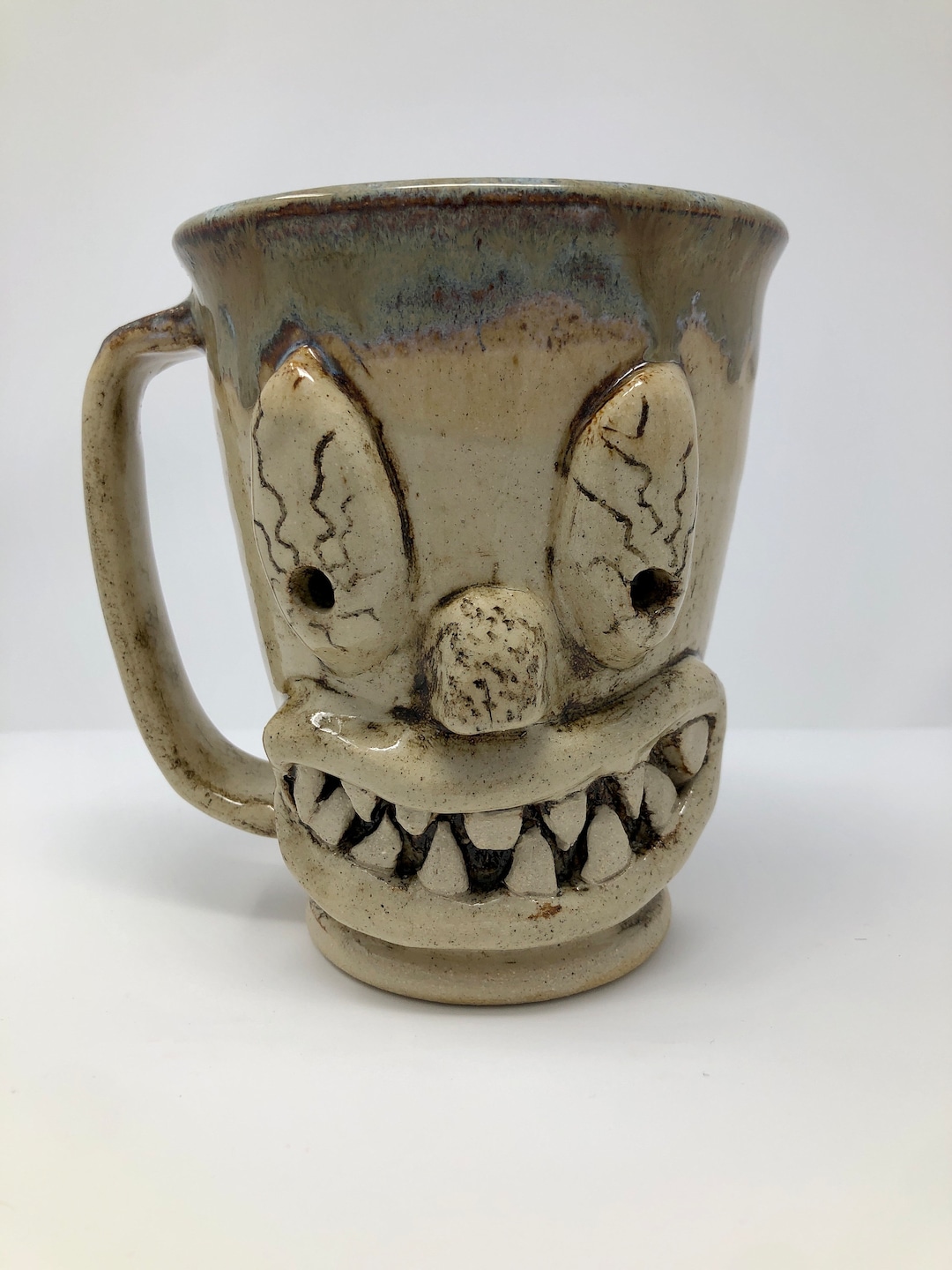 Hand Thrown Hand Sculpted Face Mug - Etsy