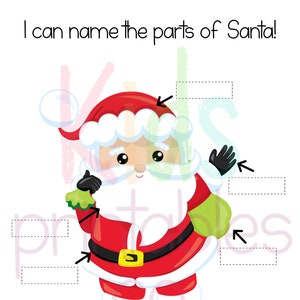 Cut & Paste Santa Labelling Activity - Etsy