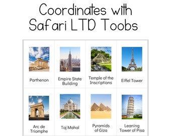 World Landmarks Toob Safari LTD Identification Cards | Etsy