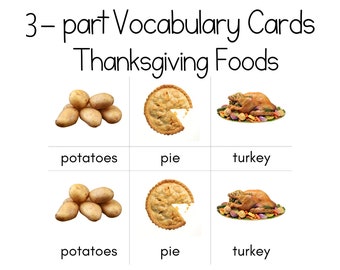 3-part Montessori Vocabulary Cards Autumn Words | Etsy